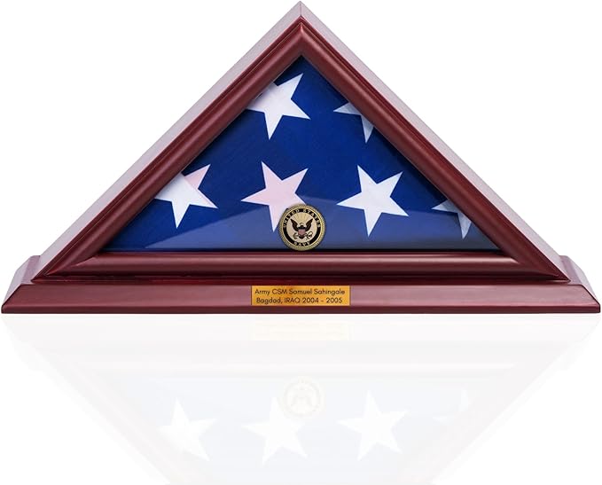 Flag Display Case for 3x5 Folded Flags, Flag Box Display case- NOT for