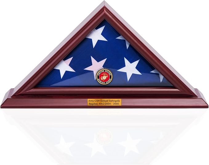 Flag Display Case for 3x5 Folded Flags, Flag Box Display case- NOT for